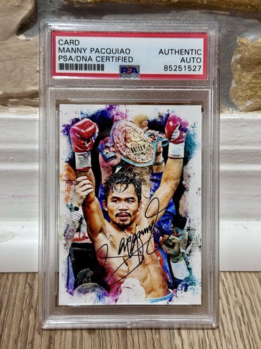 FINE ART PRINT MANNY “PACMAN” PACQUIAO SIGNED AUTO CUSTOM CARD 6/10 PSA ...