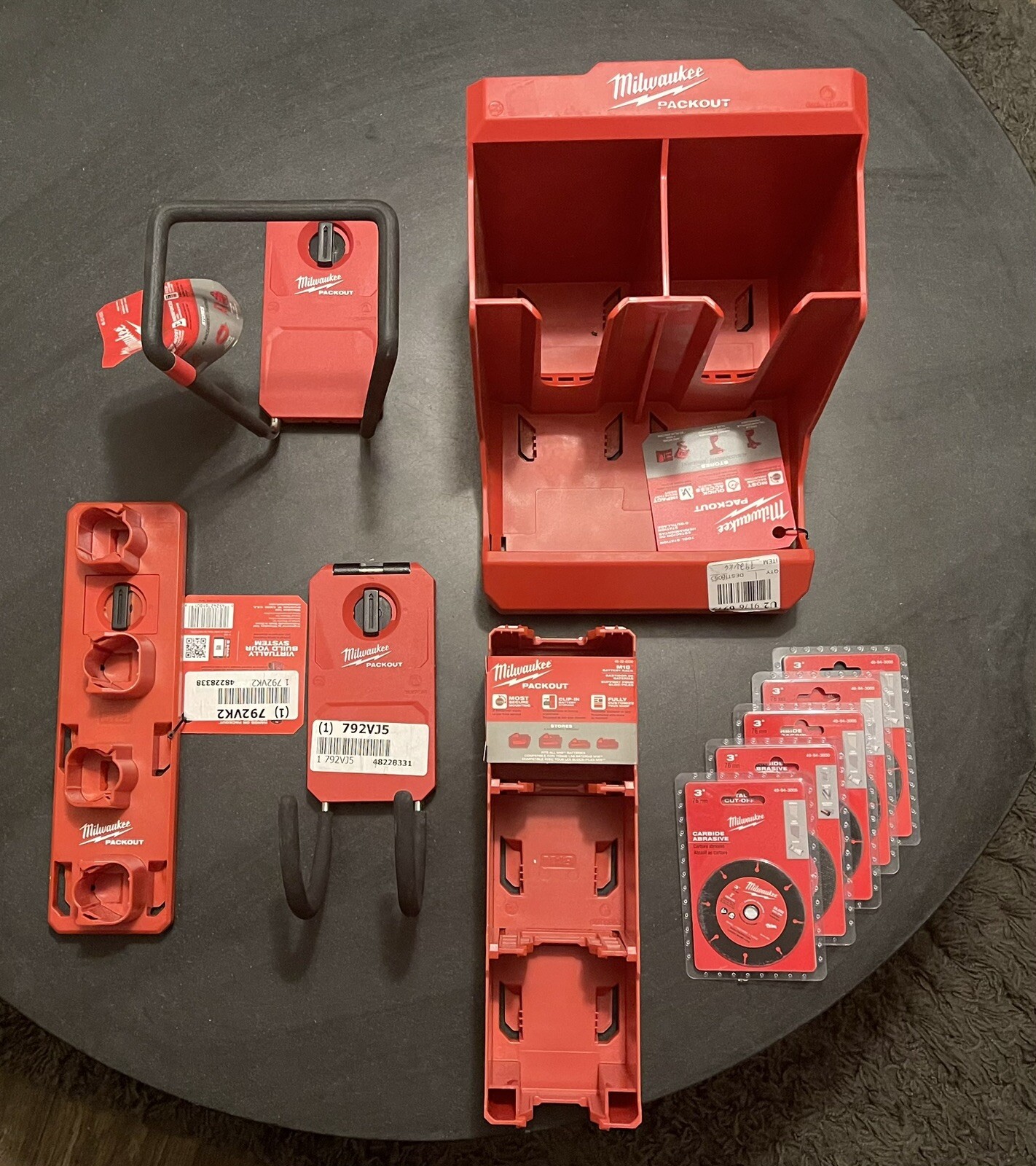 Various Milwaukee Packout Accessories + Five 3” Grinding Wheels | eBay