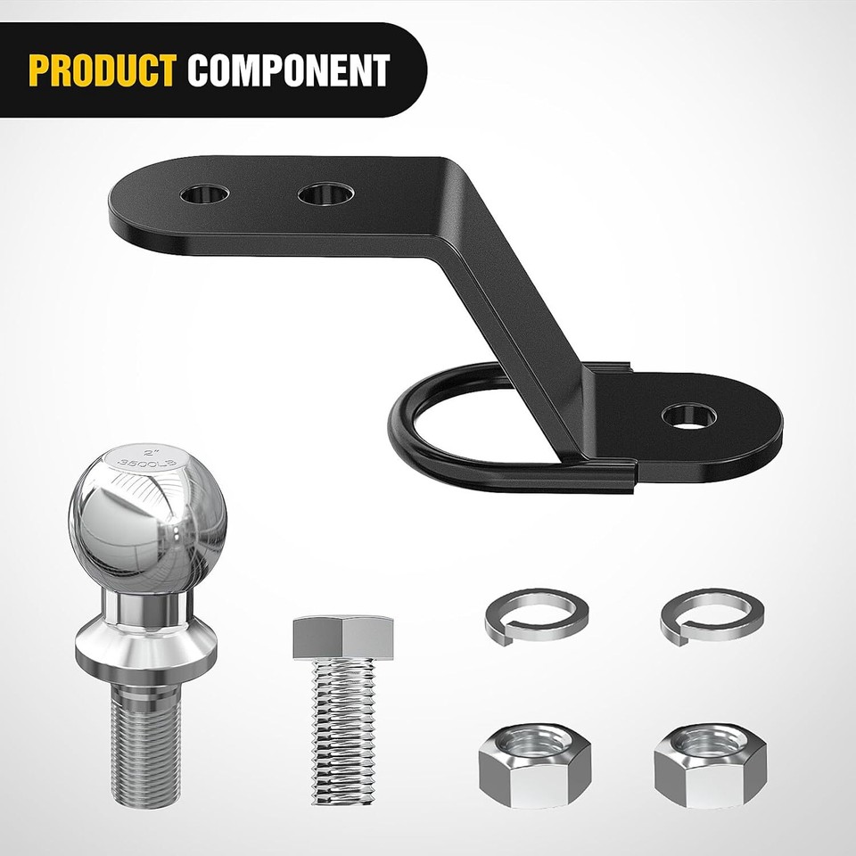 Nilight ATV/UTV Three-Way Hitch with 2 Inch Ball 3 Trailer Hitch Ball ...