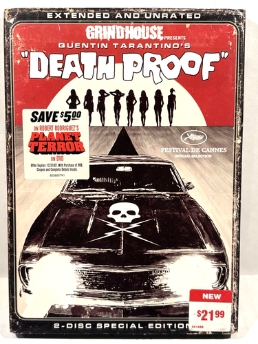 Death Proof Extended and Uncut Two Disc DVD Set 2007 Grindhouse ...