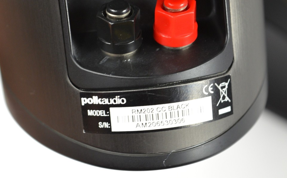 POLK AUDIO * 2 RM201 SAT / 1 RM202 CC Speakers with Bolt-on Wall ...