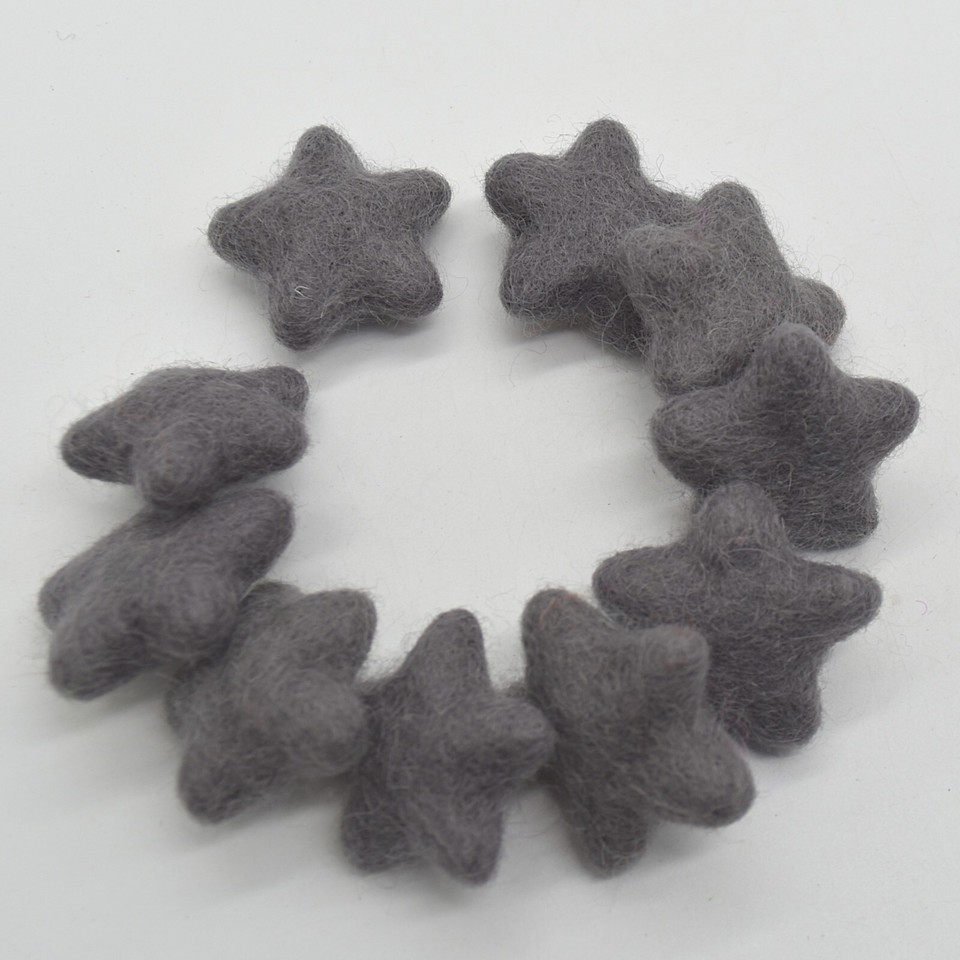 100% Wool Felt Stars- 3cm – 10 pcs - Pick from 90 Colours – Craft ...