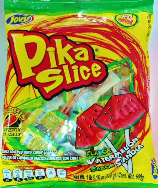 Jovy Pika Slice Watermelon Flavor Lollipops With Chili 40 Count Bag for ...