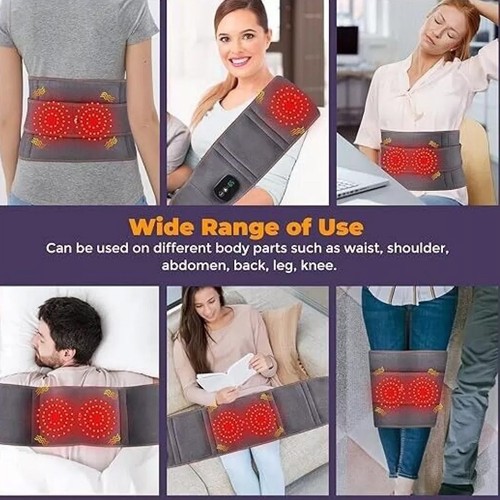 Electric Dual Infrared Light Heat Back Massager Waist Brace Lumbar ...