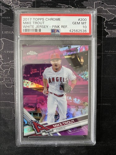 MIKE TROUT 2017 Topps Chrome Pink Refractor PSA 10 | eBay