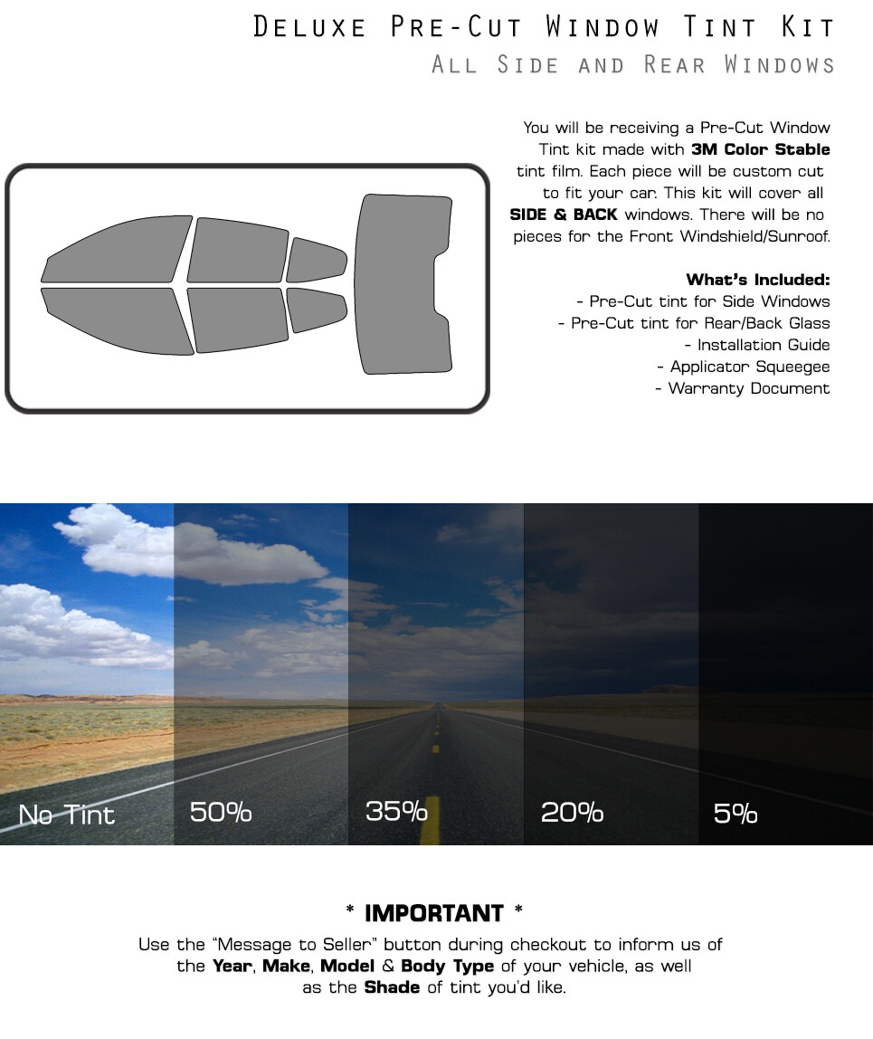 3M COLOR STABLE PreCut Window Tint Glass Film for BMW M8 2020-2024 Gran ...