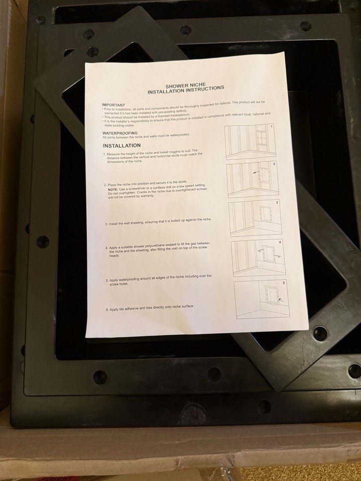 🚿🧱 Shower Niche – SMC Material – 40” x 16” Triple Shelf Wall Shower ...