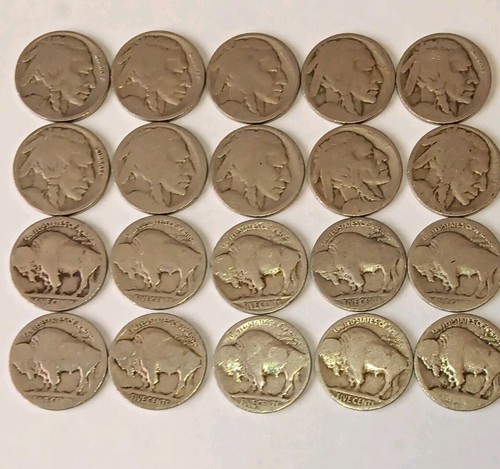 Buffalo Nickel US 5 Cent Coins Lot - Native American & Buffalo Design ...
