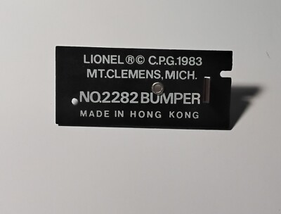 LIONEL NO.2282 BUMPER LOCK ON FOR THE #2282 ILLUMINATED TRACK BUMPER | eBay