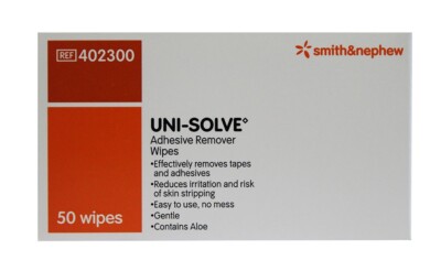 Smith & Nephew Uni-Solve Adhesive Remover Wipes 402300 - Box of 50 | eBay