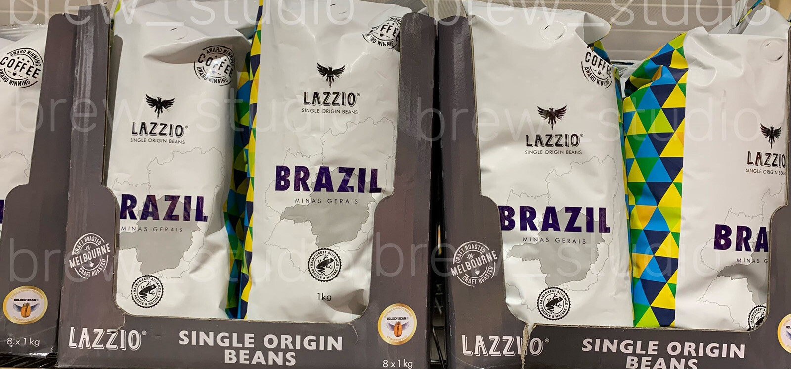 2 x LAZZIO Coffee Beans BRAZIL Single Origin Beans 1KG - Coffee ...