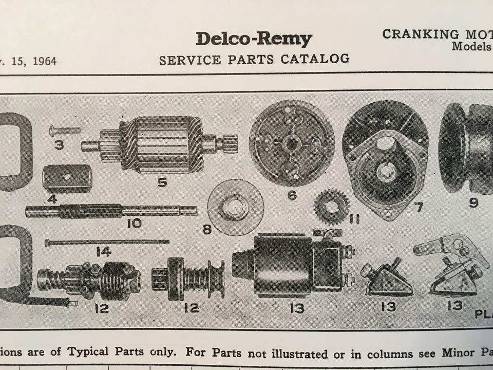 Delco-Remy Cranking Motor 1109691 & Up Parts List Instructions | eBay