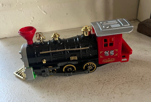 Vintage ToySmith 7042 Pull Back Train Locomotive Toy Red Black Gold 08 ...