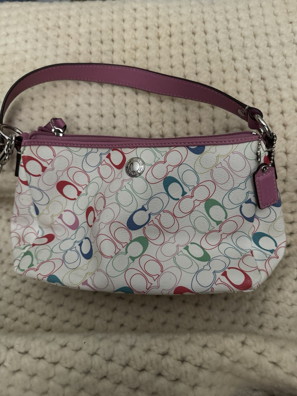 Coach Chelsea Multi Color Pink shoulder bag and wrist… - Gem