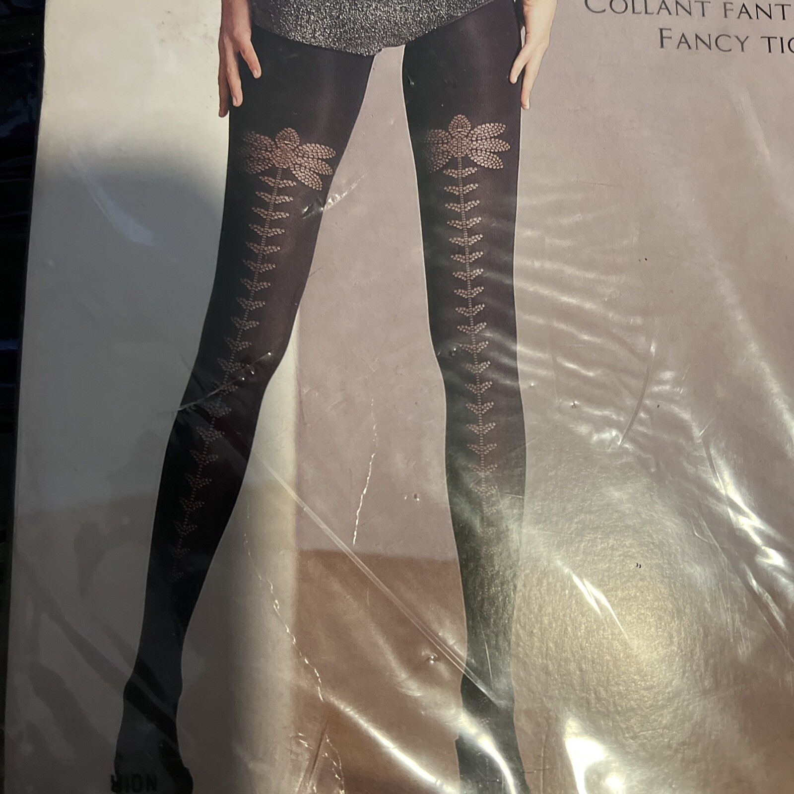 VTG Le Bourget Paris NEW DELHI COLLANT FANTAISIE FANCY TIGHTS BLACK T3 ...