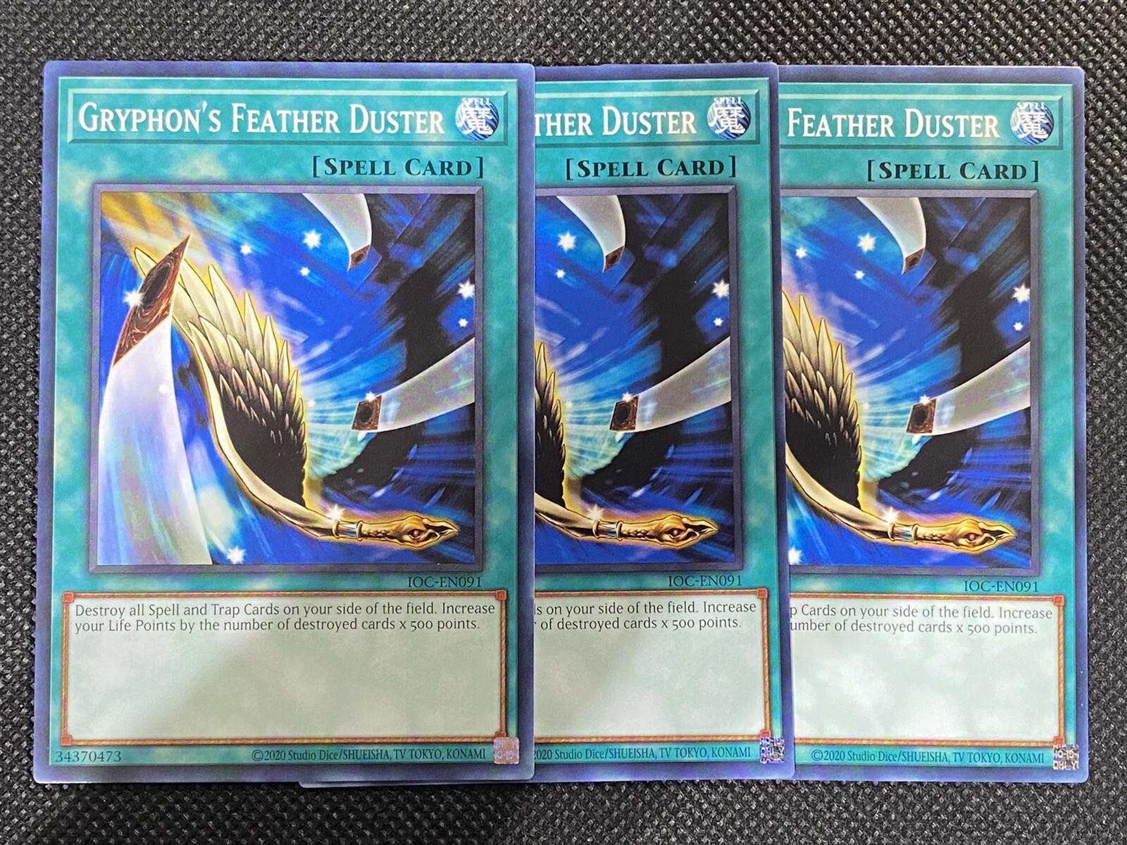 3x YuGiOh! Gryphon's Feather Duster IOC-EN091 Common 25th Anniversary ...