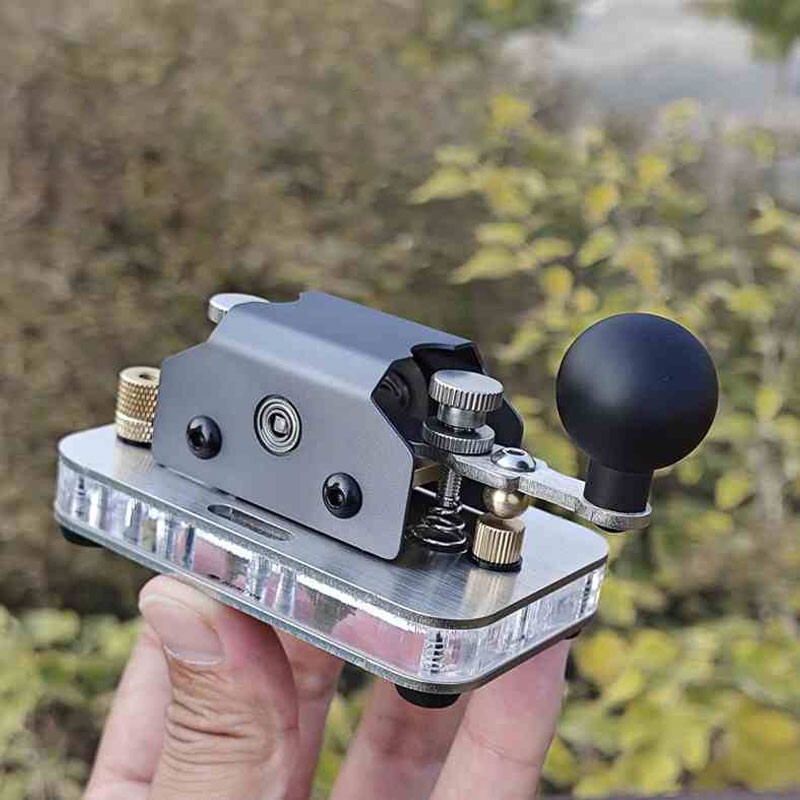 Automatic/Manual Morse Code Telegraph Key Stainless Steel Mini CW Key w ...