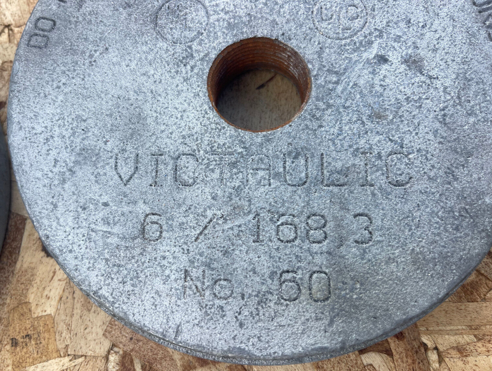 New 6" Victaulic #60 CAP Galvanized 168.3MM Style No. 060 w/1" NPT Port ...