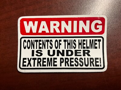 Motorcycle Sticker for Helmets or toolbox #2,772 Warning contents of ...