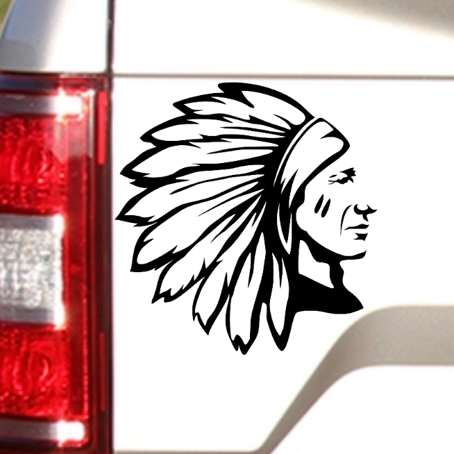Indian Chief Headdress Decal Sticker Car Truck Tumbler Wall Window 22 ...