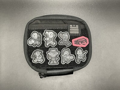 Garage Built Gear GBG Mighty Pouch Black Canvas W Patches | eBay