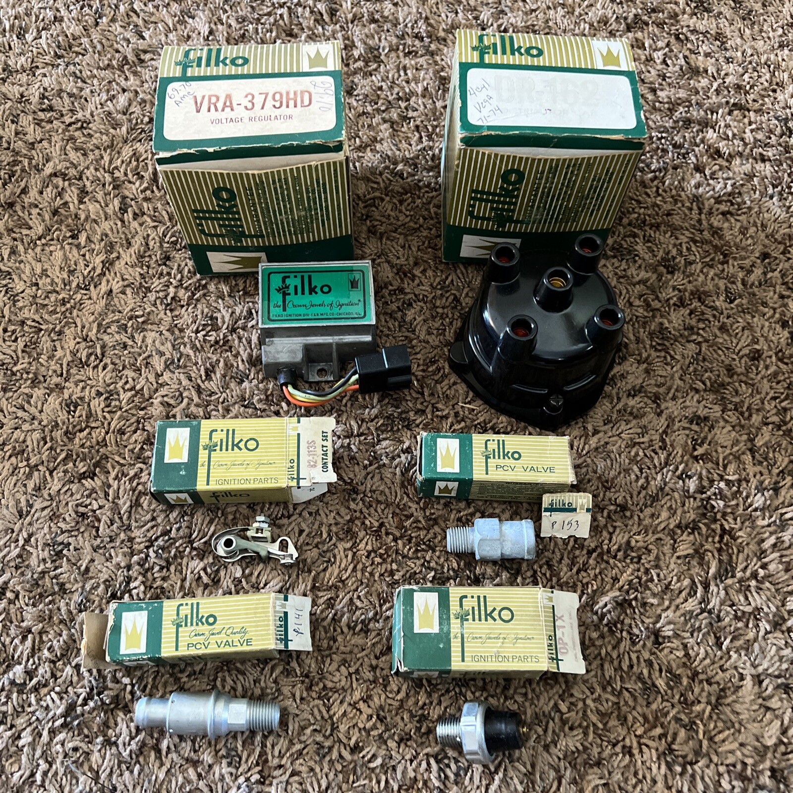 Large Lot Vintage FILKO : Regulator Ignition : Valves : Distributor Cap ...