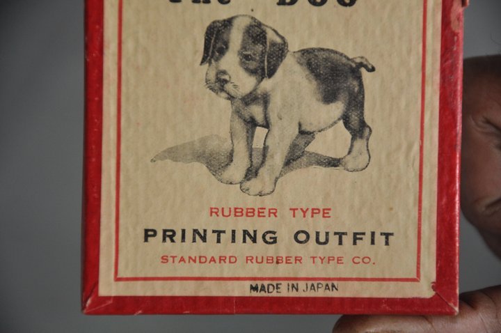 Vintage 'The Dog' Rubber Type Printing Outfit With Original Paper Box ...