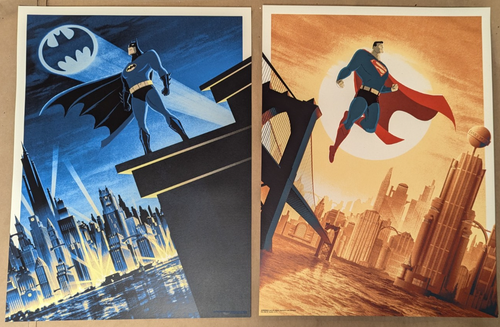 BATMAN & SUPERMAN Poster Print Art set by Matt Ferguson LE BNG X/200 ...