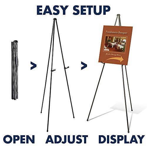 Quartet Instant Easel 64" Stand, Supports 10 lbs., Heavy-Duty, Tripod ...