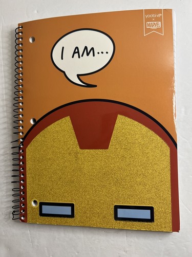 Yoobi Iron Man Spiral Notebook 1 Subject College Ruled | eBay