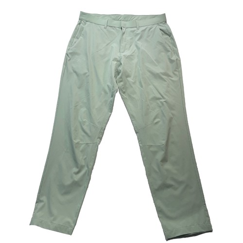 Fabletics Performance Golf Pants Men Sz 38x34 Stretch Pastel Green Zip ...