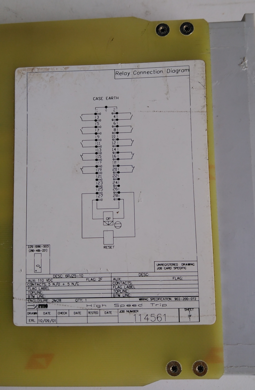 MATRIX, RMS, Used / 6RJ25-10 / High Speed Trip, 125VDC, 10M OR B ...