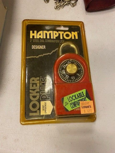 Hampton Dial Combination Lock - Red -Plus Secret Compartment - NOS 1989 ...