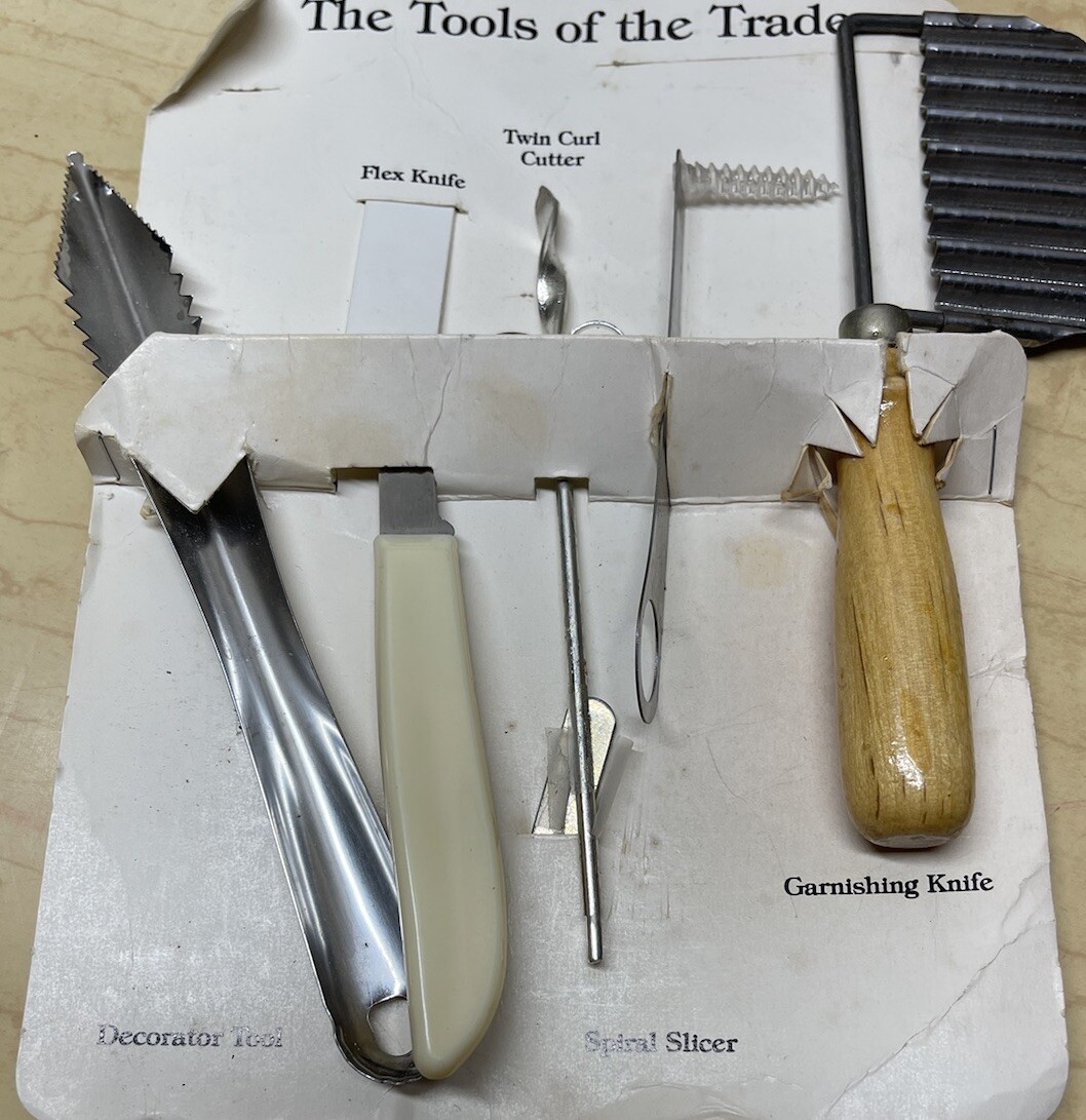 Tools of the Trade Garnishing Kit Vintage Kitchen Accessories 5 Pieces ...