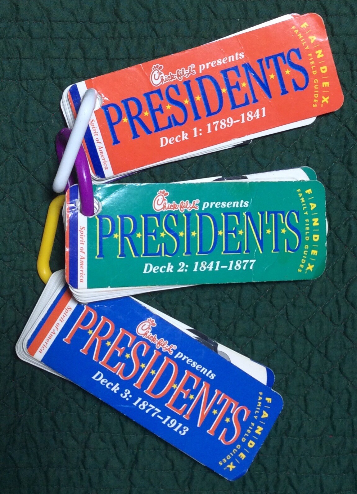 Lot of 3 Fandex Family Field Guides of Presidents | eBay