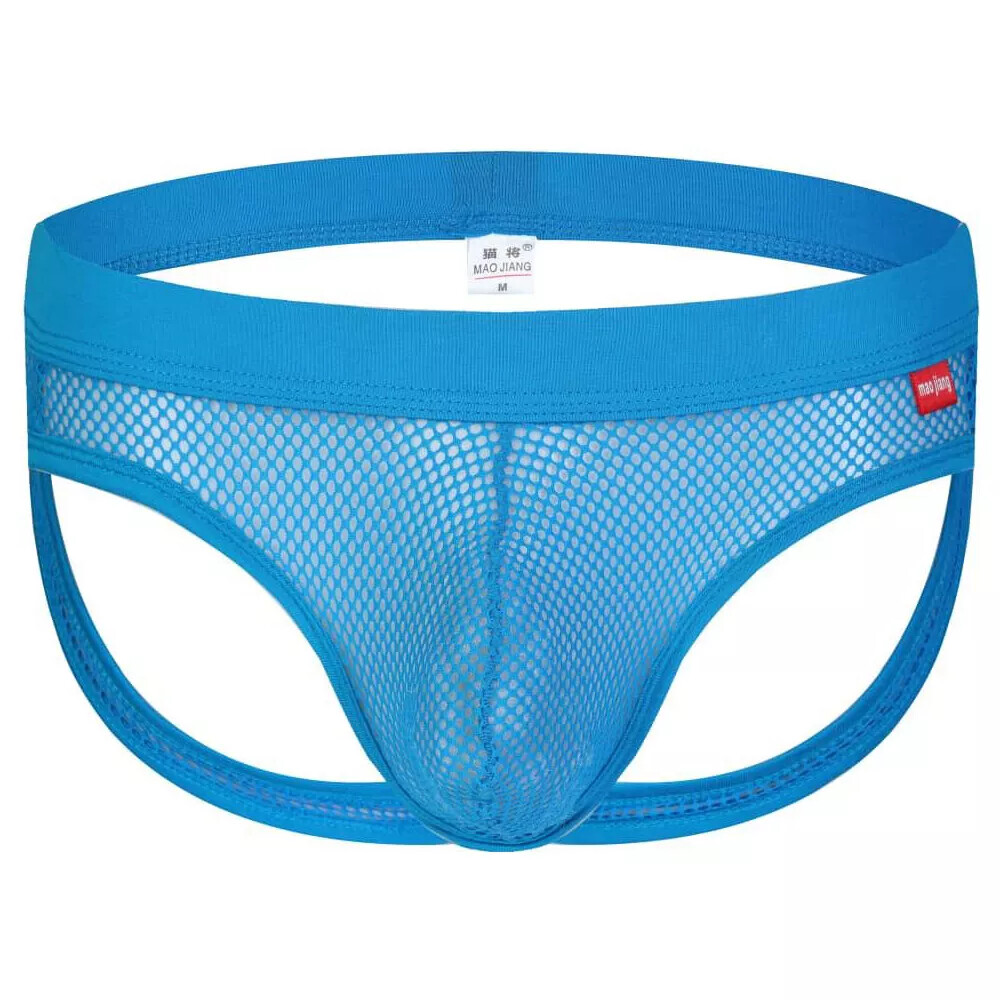 Sexy Mens See Through Mesh Pouch Backless Jockstrap Open Back Lingerie ...