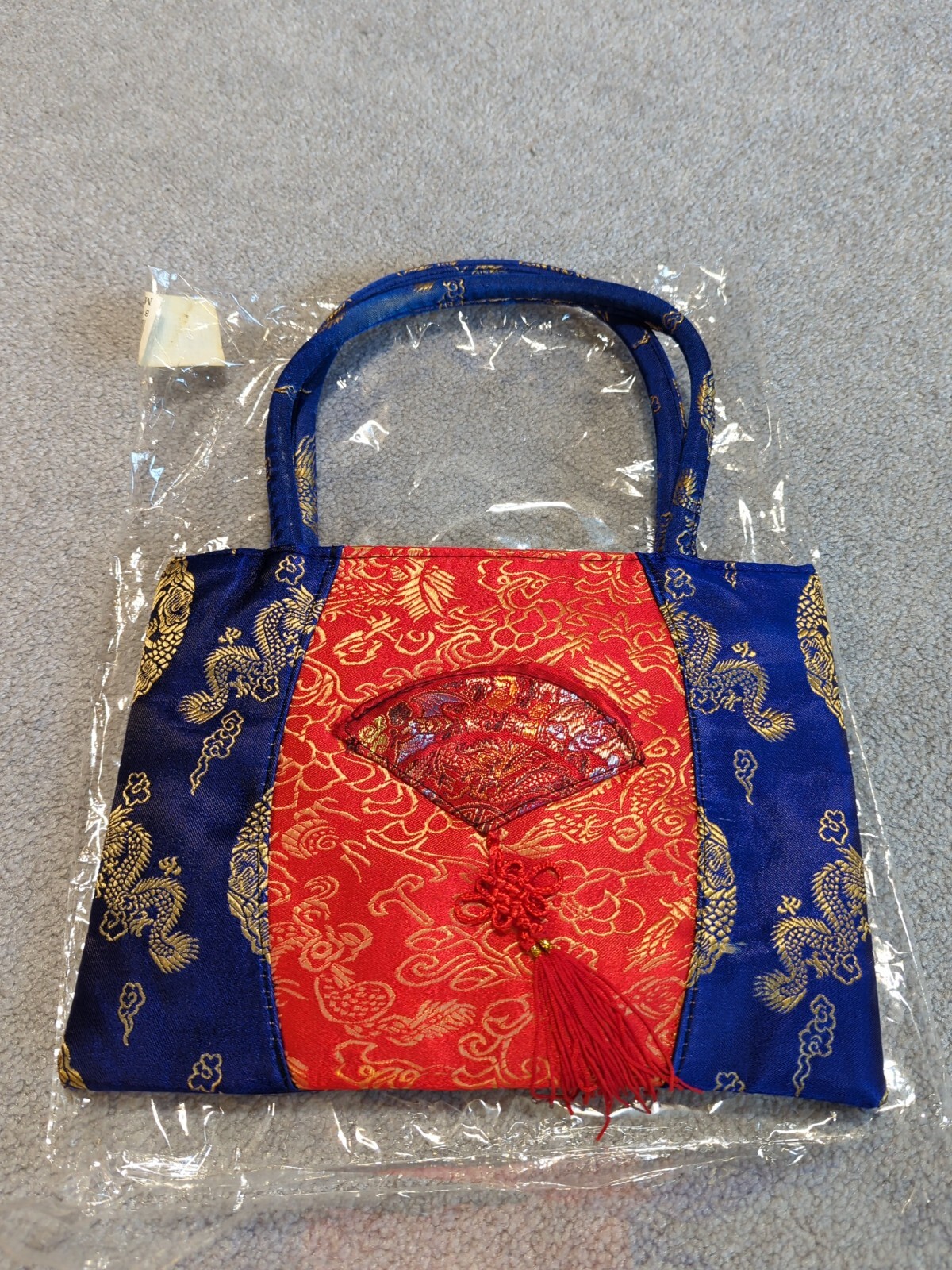 NIP - Handbag Asian Chinese Zip Top Purse Tote Bag Oriental ~ Blue ...