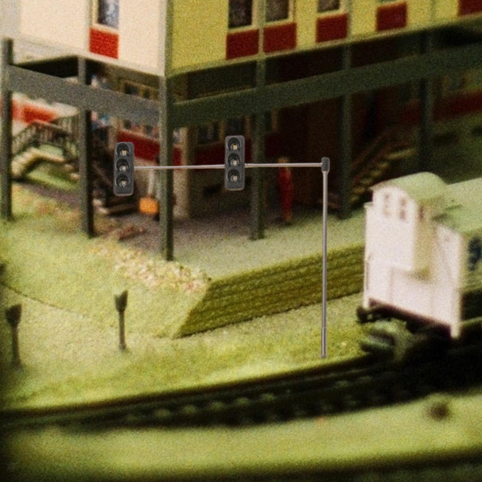 3 traffic lights HO OO scale model level crossing LED road | eBay