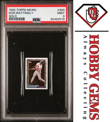 DON MATTINGLY PSA 9 1992 Topps Micro Gold #300 C3 | eBay