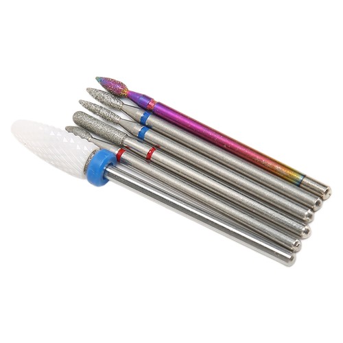 6pcs Nail Cuticle Cleaner Bit Professional Polishing Nail Drill Cone ...