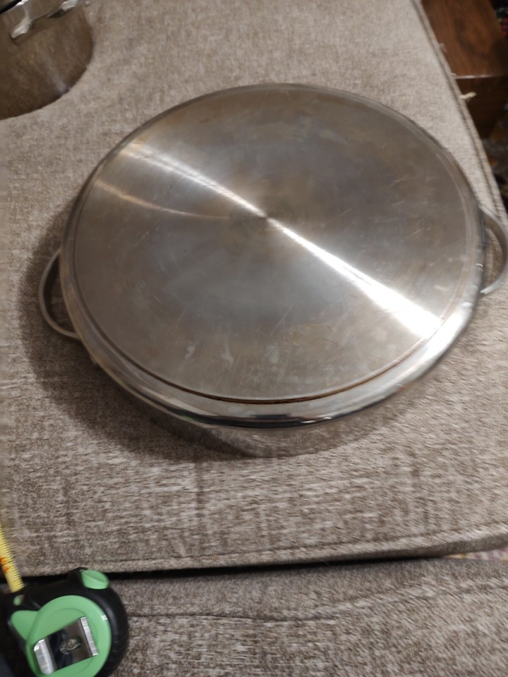 Revere proline pan stainless steel 6792 12-in diameter, 15 in with ...