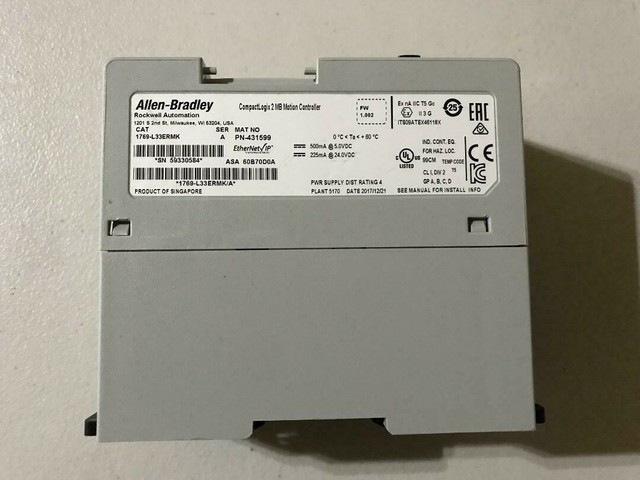 Allen-Bradley 1769-L33ERMK/ A CompactLogix Ethernet Motion Controller ...
