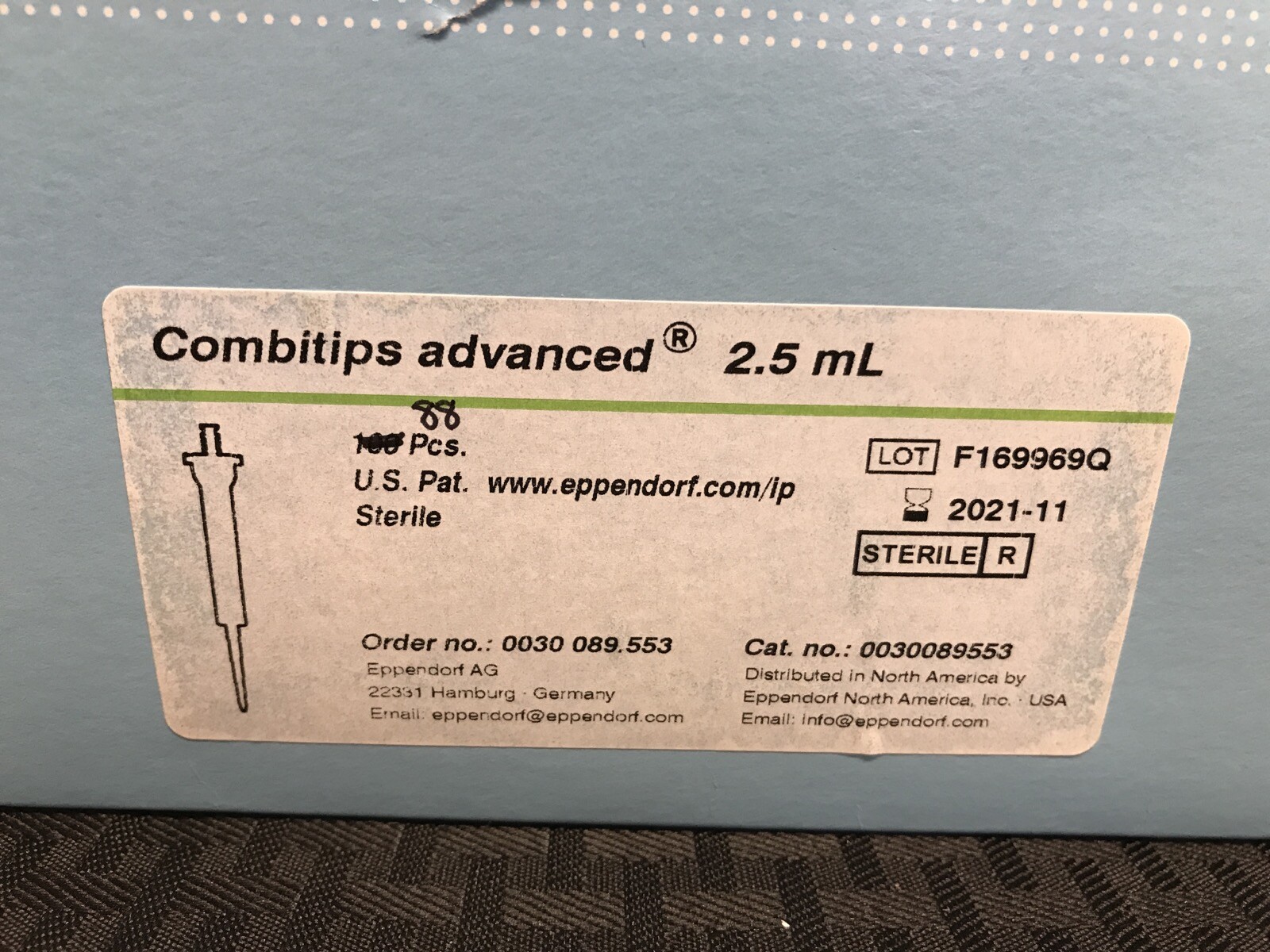 (88) EPPENDORF Combitips Advanced 2.5mL Graduated Plastic Pipet Tips ...