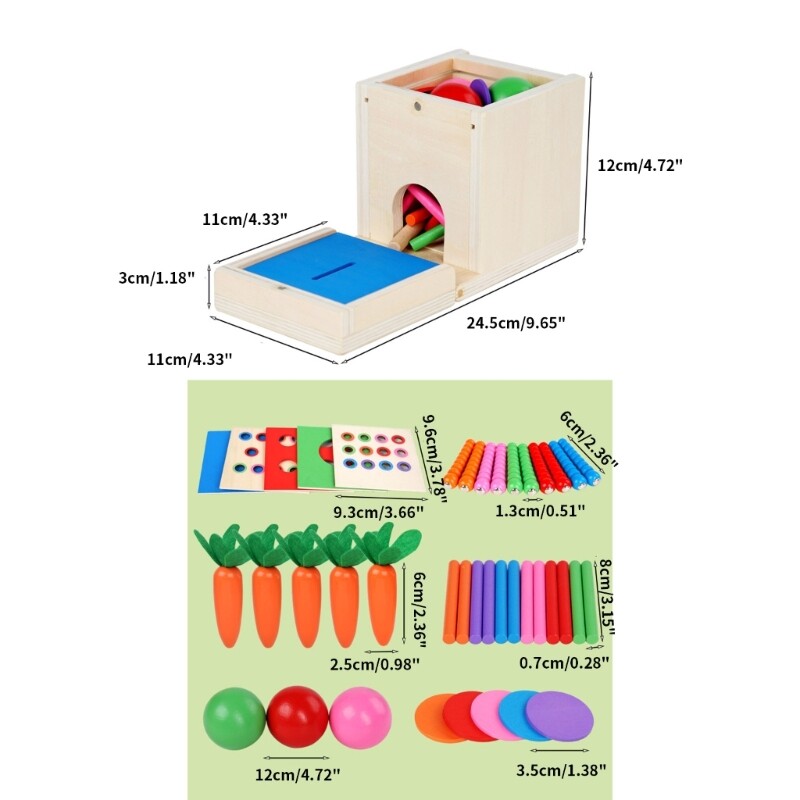 Color Sorting Box Plugging Toy Early Learning Puzzle Toy Classroom ...