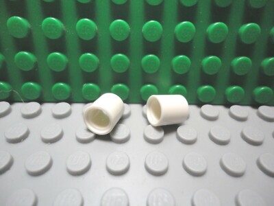 Lego 2 White technic 1L pin connector smooth NEW | eBay