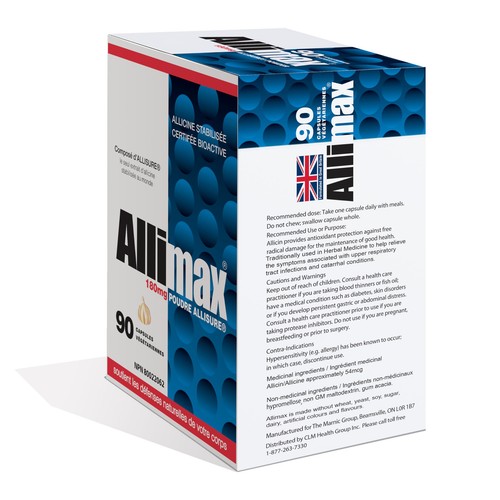 ALLIMAX 180mg 90 Capsules. Allicin Garlic Supplement to Support Your ...