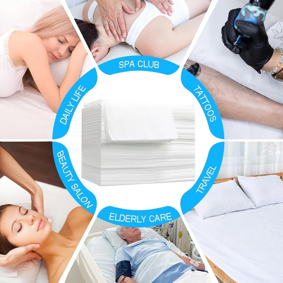 Disposable Bed Sheets 120 Pack 31.5"x71" Exam Table Sheet Professional ...