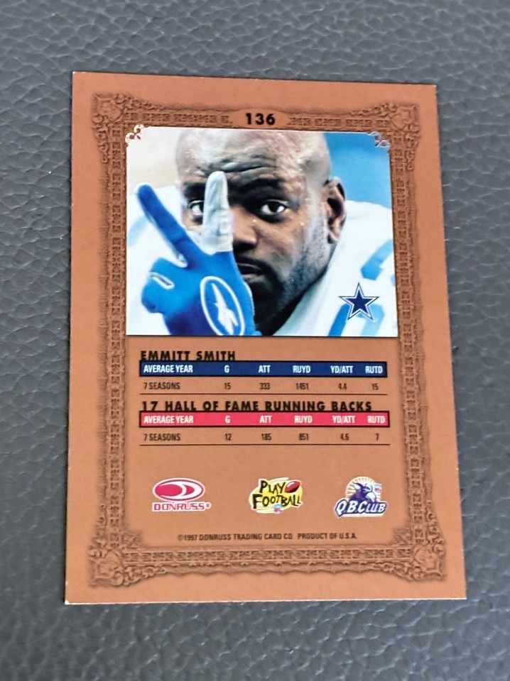 1997 Donruss Preferred - National Treasures Emmitt Smith #136 Dallas ...