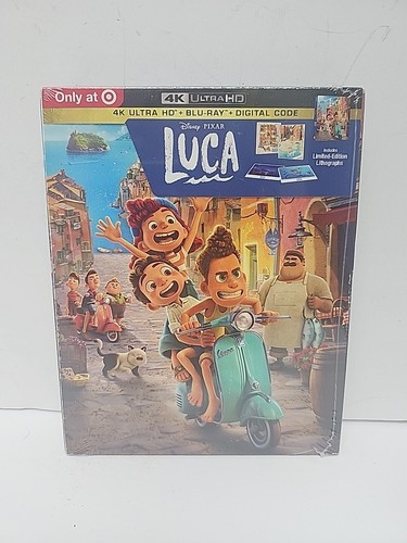 2021 Brand New Disney Pixar Film Luca 4K Ultra HD Blu-Ray Digital Code ...