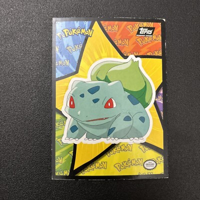 TOPPS Pokemon Card: The First Movie Sticker & Puzzle Card 6 Bulbasaur ...